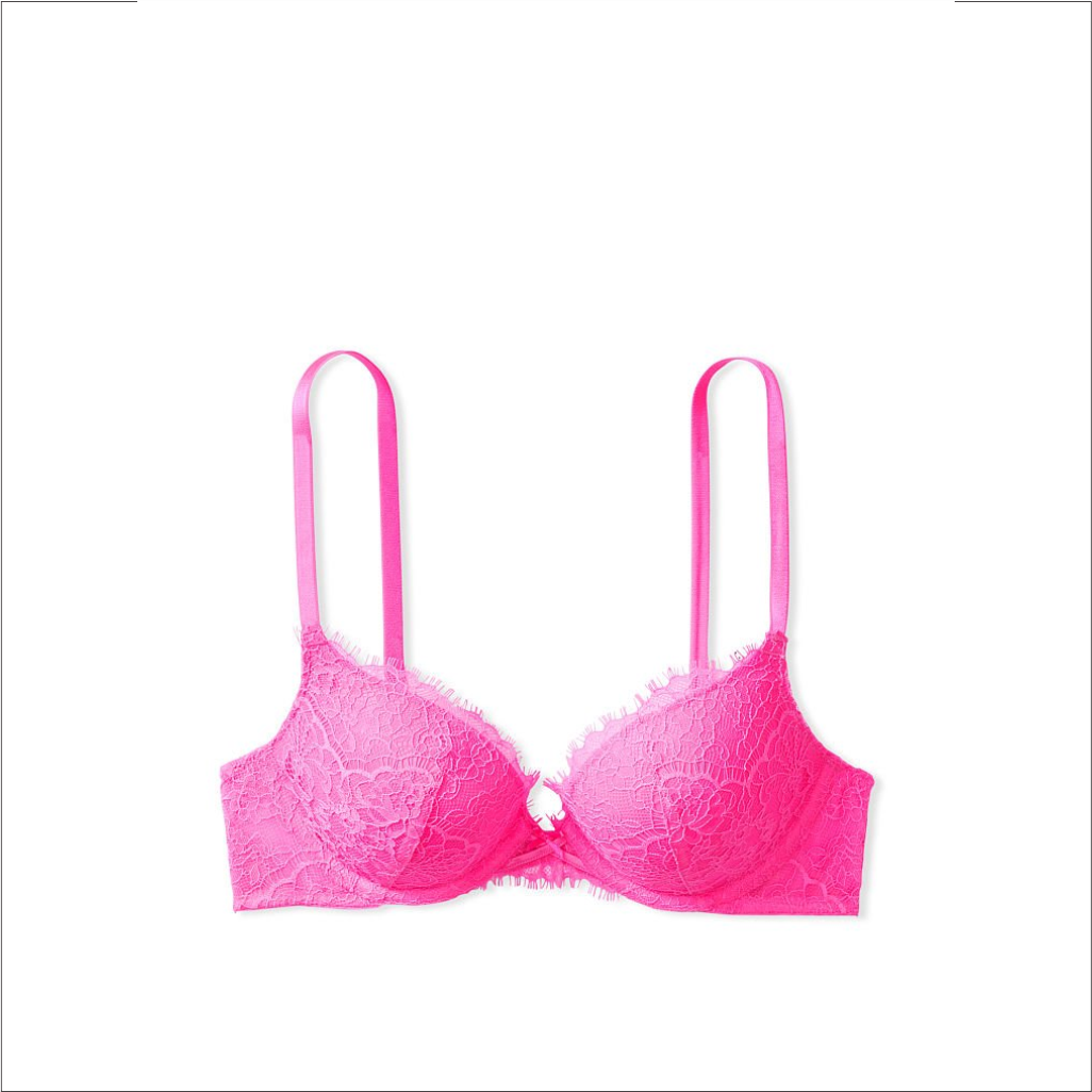34B- Brasier push up con detalle de lazos entrecruzados – Beauty Pink Shy
